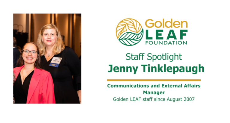 Staff Spotlight: Jenny Tinklepaugh - Golden LEAF Foundation